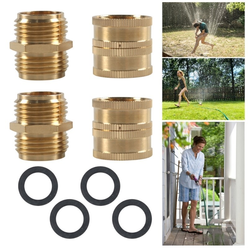 YO Garden Hose Adapter 3 4 Inch Solid Brass Hose Connector Adapter 3 4 ...