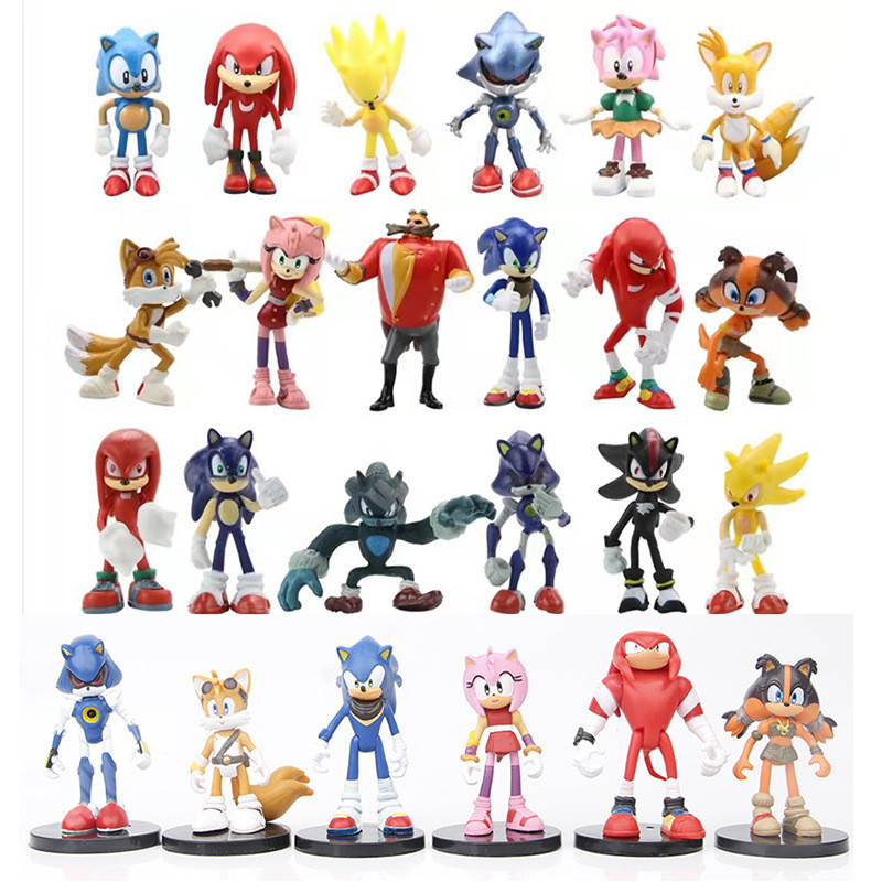 Action Figure Sonic The Hedgehog Dr. Eggman 6 Piece/set Miles Prower ...