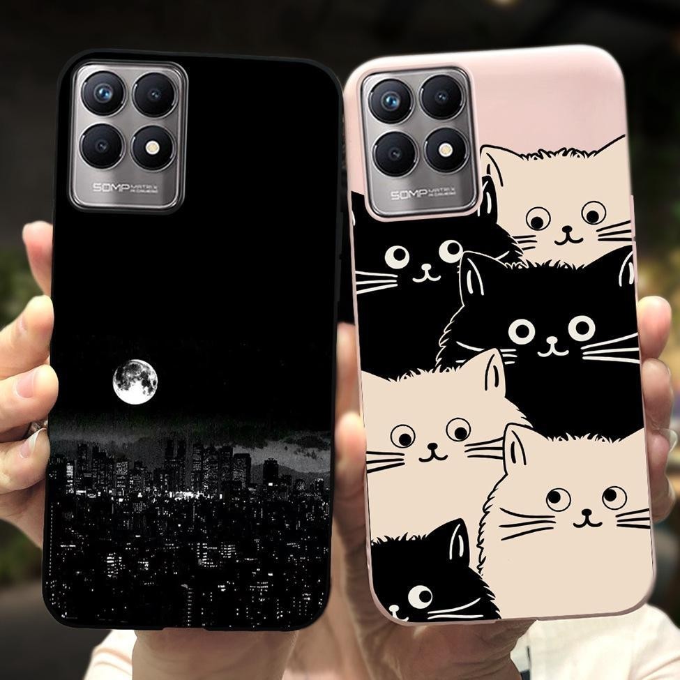 Casing For Realme Narzo 50 Case Fashion Cute Cat Astronaut Pattern ...