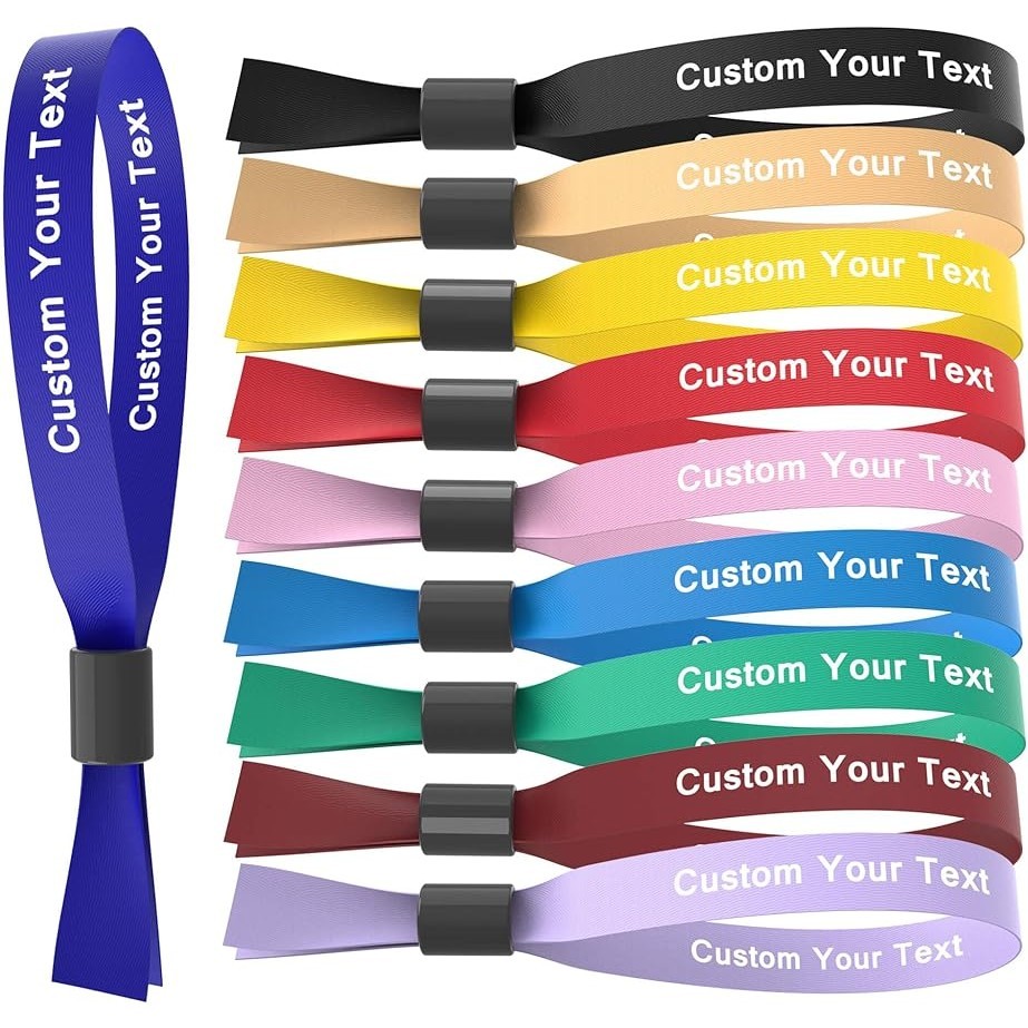 50 piece Custom Personalized Wrist Bands, VIP Wristbands for Events ...