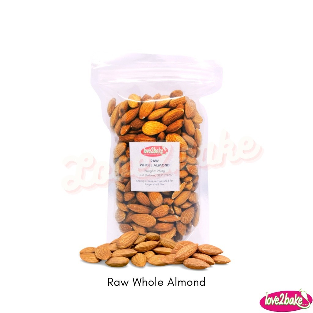 Raw Whole Almonds 250 grams (Love2bake) | Shopee Philippines