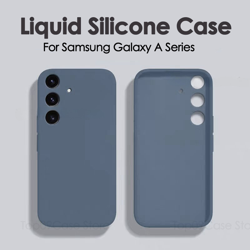 For Samsung Galaxy A15 A25 A35 A55 M14 4G 5G New Color Liquid Silicone Phone Case Screen ...