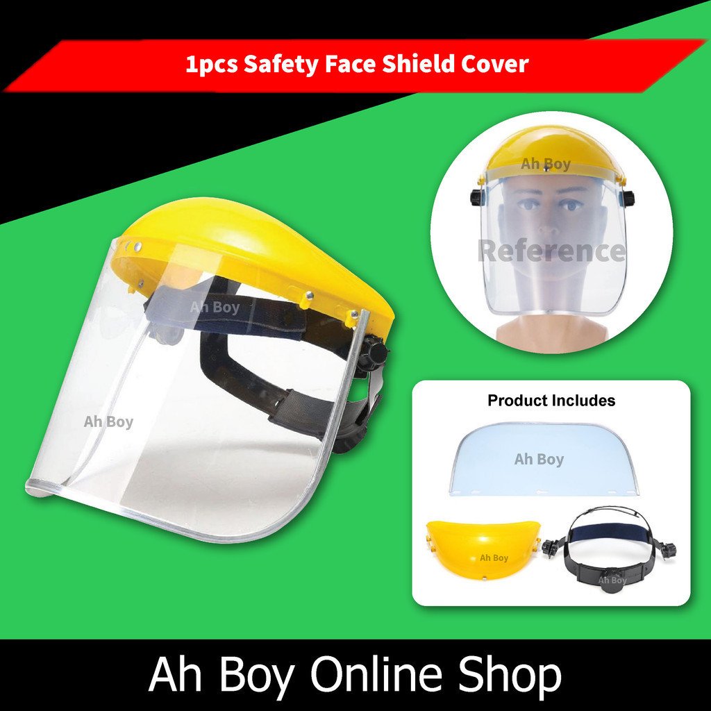 Aluminium Clear Visor Safety Face Shield Helmet with Adjustable ...