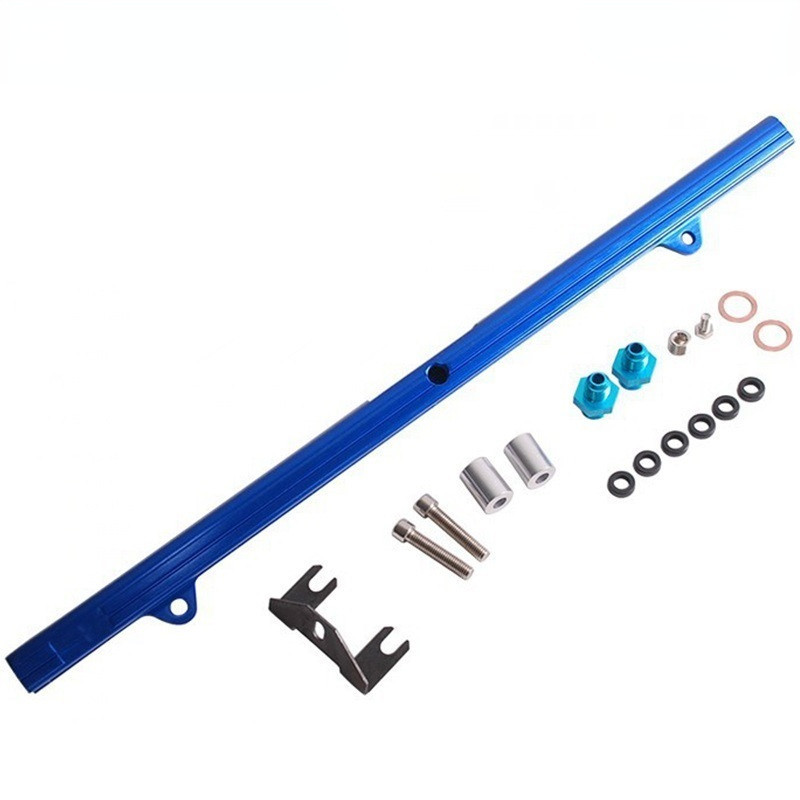 Aluminium Billet Top Feed Injector Fuel Rail Turbo Kit Blue For Nissan ...