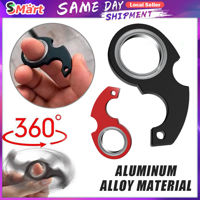 Creative Metal Fingertip Rotation Key Chains Decompression Spinner Anti ...
