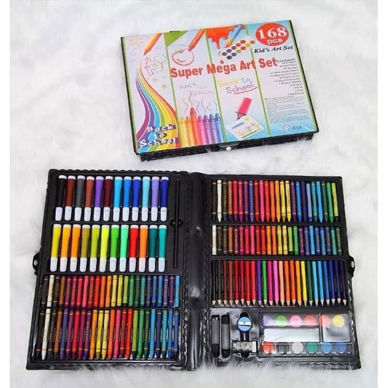 168 Pcs color Art Set Case Kit Drawing Painting Crayon Marker Color ...