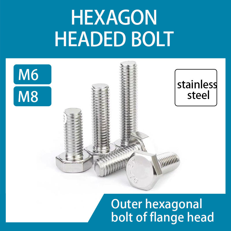 304 stainless steel bolt, external hexagonal screw, extended screw ...