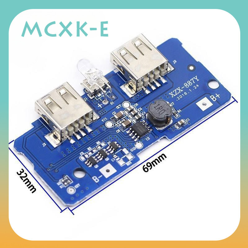 18650 Dual Micro USB 3.7V to 5V 2A Boost Mobile Power Bank DIY 18650 ...