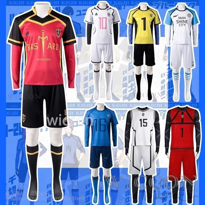 Anime BLUE Cosplay LOCK Costume Football Team Uniforms Isagi Yoichi ...