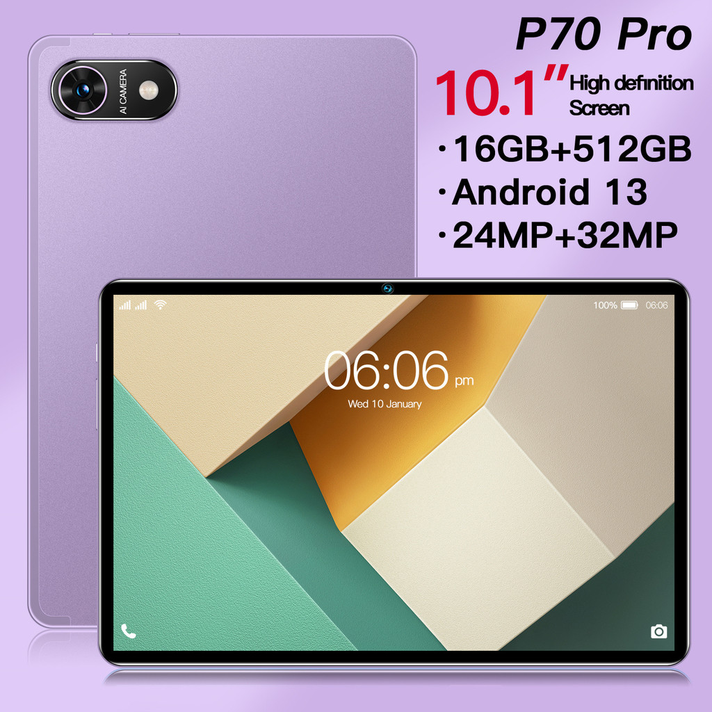 2025 P70 Tablet 10.1-inch Dual SIM Dual Standby 32 MP Rearcameras 5G Bluetooth Wifi GPS HD ...