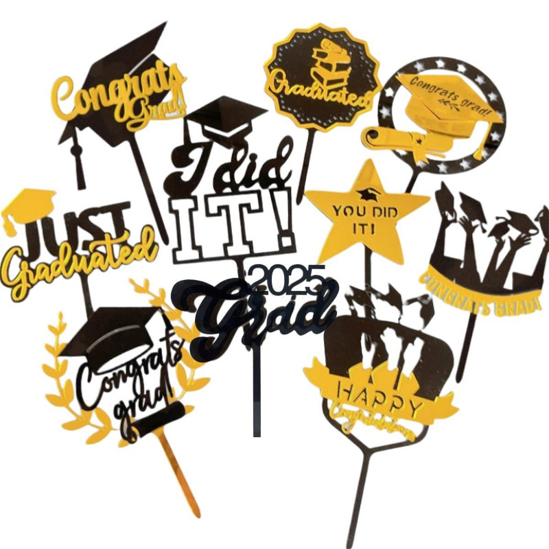Congrats topper 2025 Acrylic Cake topper student Graduation Theme Party ...