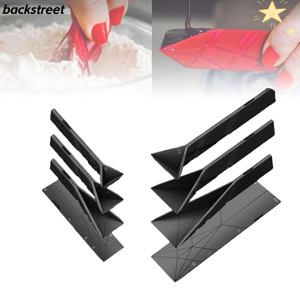 BACKSTREET Flat 3-in-1 Measuring Spoons, Folds Multifunction Flat ...