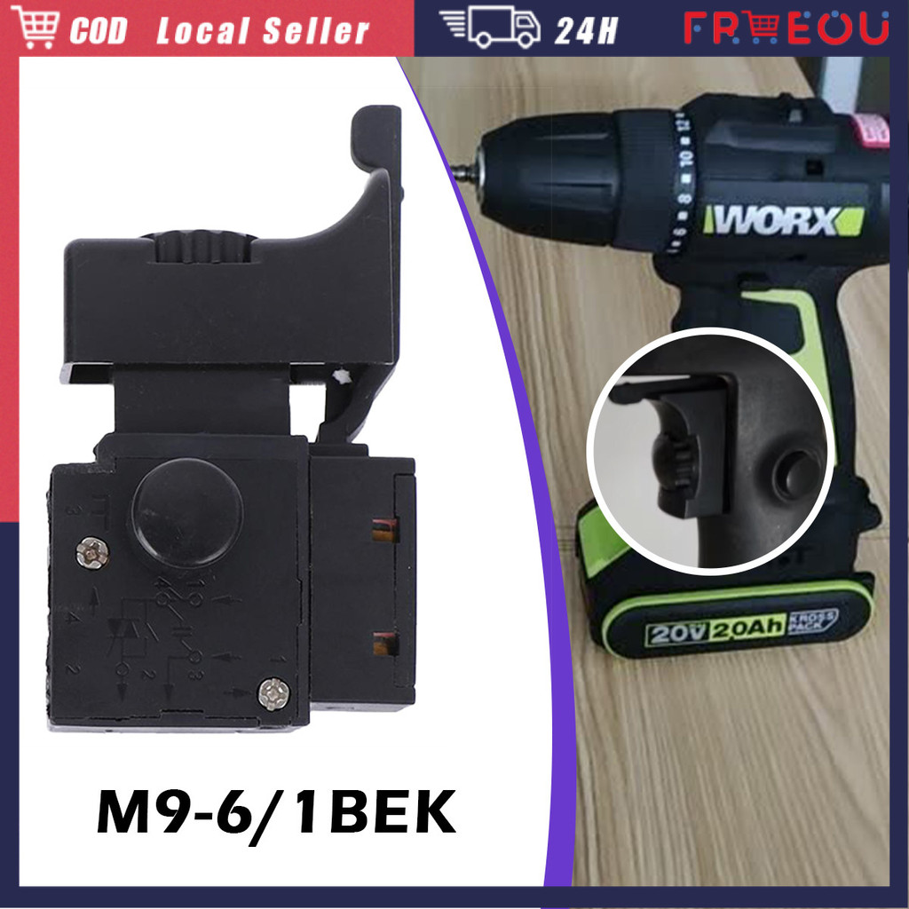 Trigger Switch M9-6/1BEK 6A 250V Electric Drill Hammer Tool Power Speed Control Push Button ...