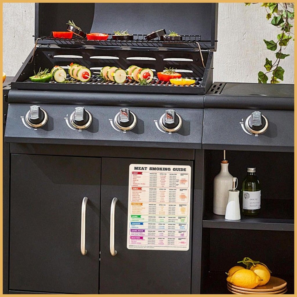 Pork Temperature Chart Magnetic Cooking Chart Grill BBQ Temperature ...