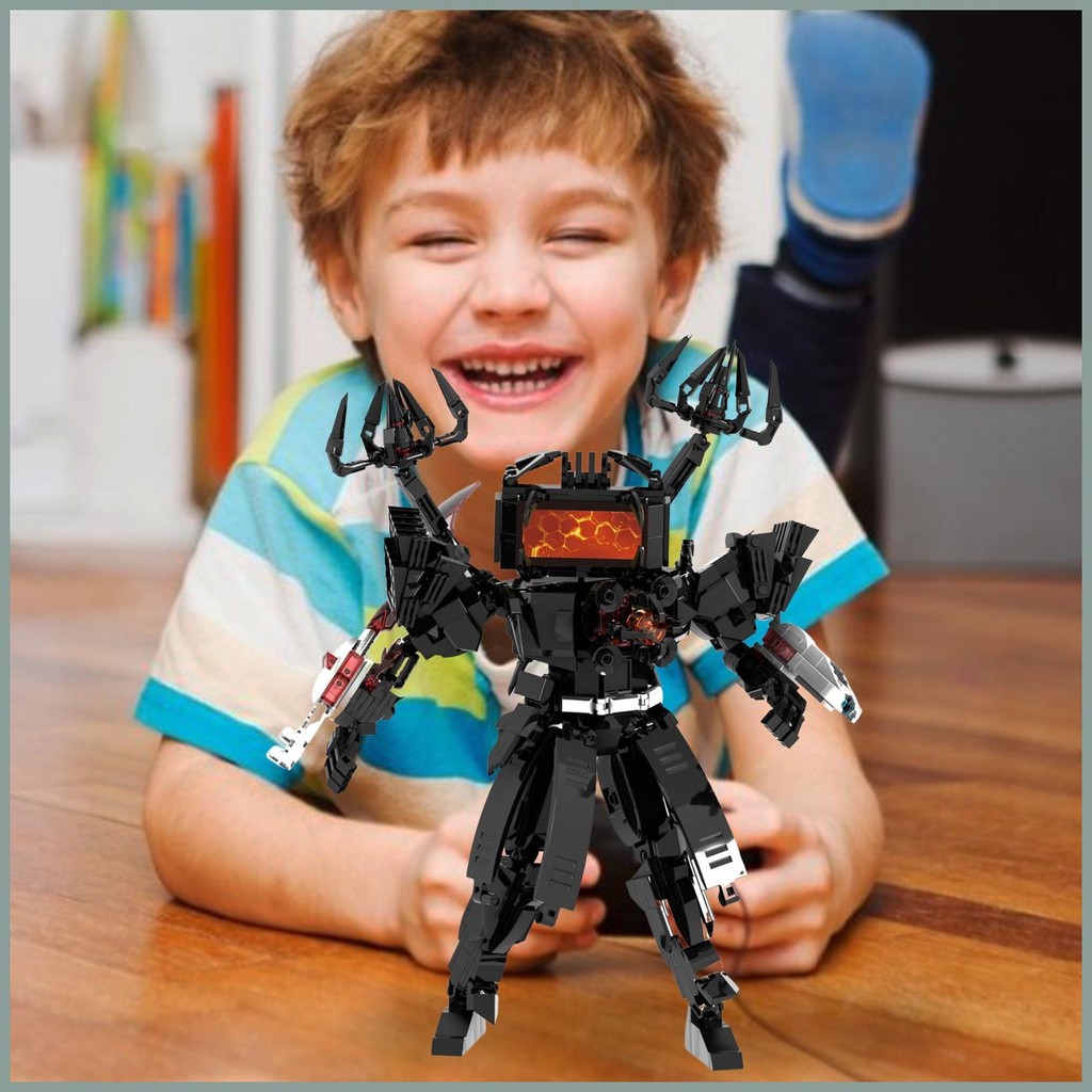 For Skibidi toilet TV Man Building Blocks Game Model Toys Action Figure ...