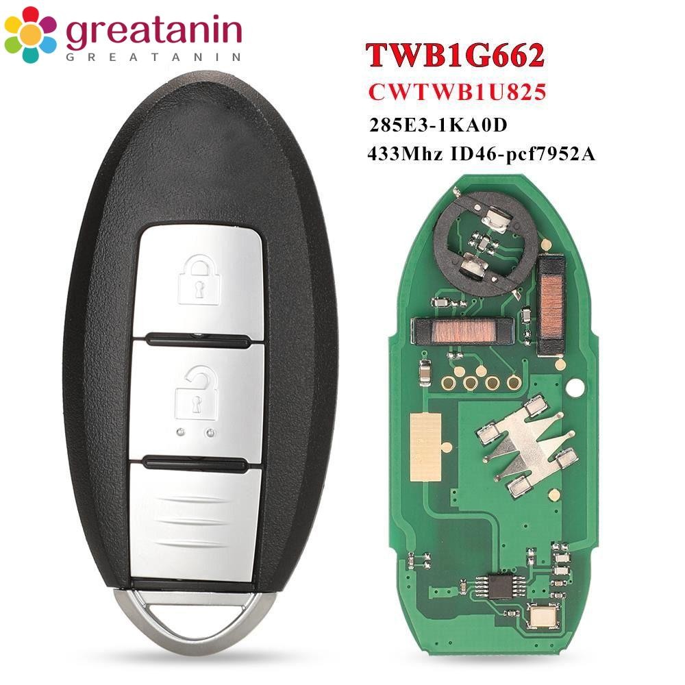 GREATANIN Remote Car Key, 2 Button 433Mhz Car Remote Key, Auto Parts ...