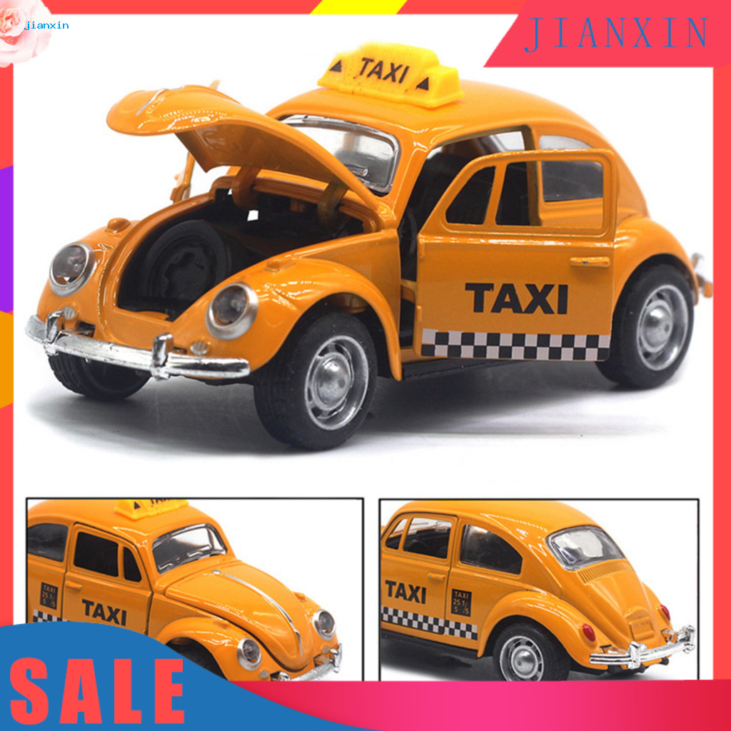 Diecast Alloy Car Toy Pull Back Car Toy Retro Taxi Model Diecast Car ...