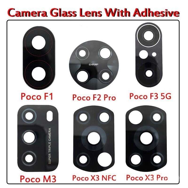 100% Original Camera Glass For Xiaomi Poco X3 NFC Poco M3 X3 Pro GT ...