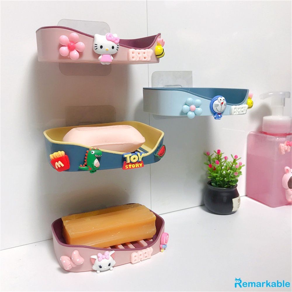 Creative Cartoon Wall-mounted Soap Soap Box Bathroom Powerful Suction ...