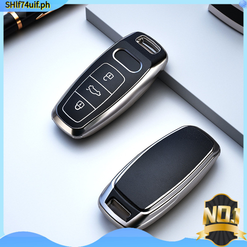 Leather Car Key Cover Case Holder Fob for Audi A8 A7 A6 A4 A3 B9 C8 S7 ...