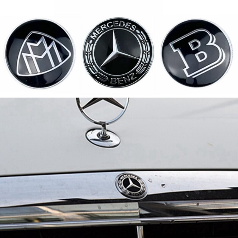 38mm Front grille logo for Mercedes Benz 2014-2020 E S class flat ...