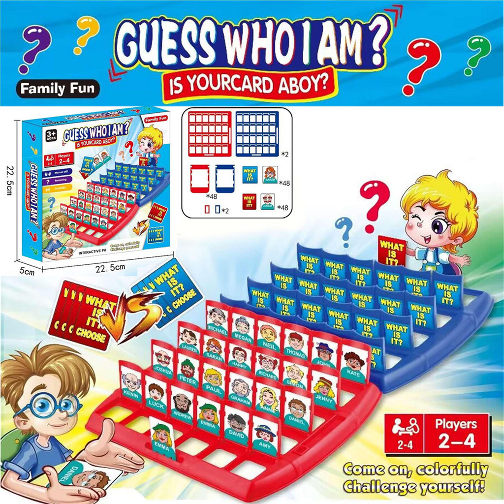 WHO IS IT Board Game for Kids and Children Classic BoardGame Family ...