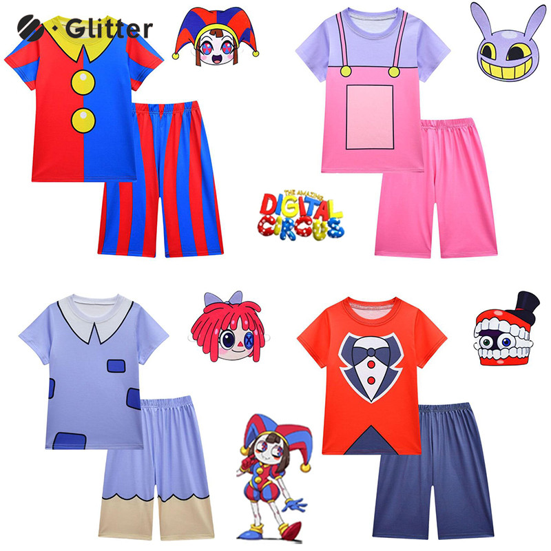 The Amazing Digital Circus Cosplay Costume for Kids Boy Pomni Jax ...