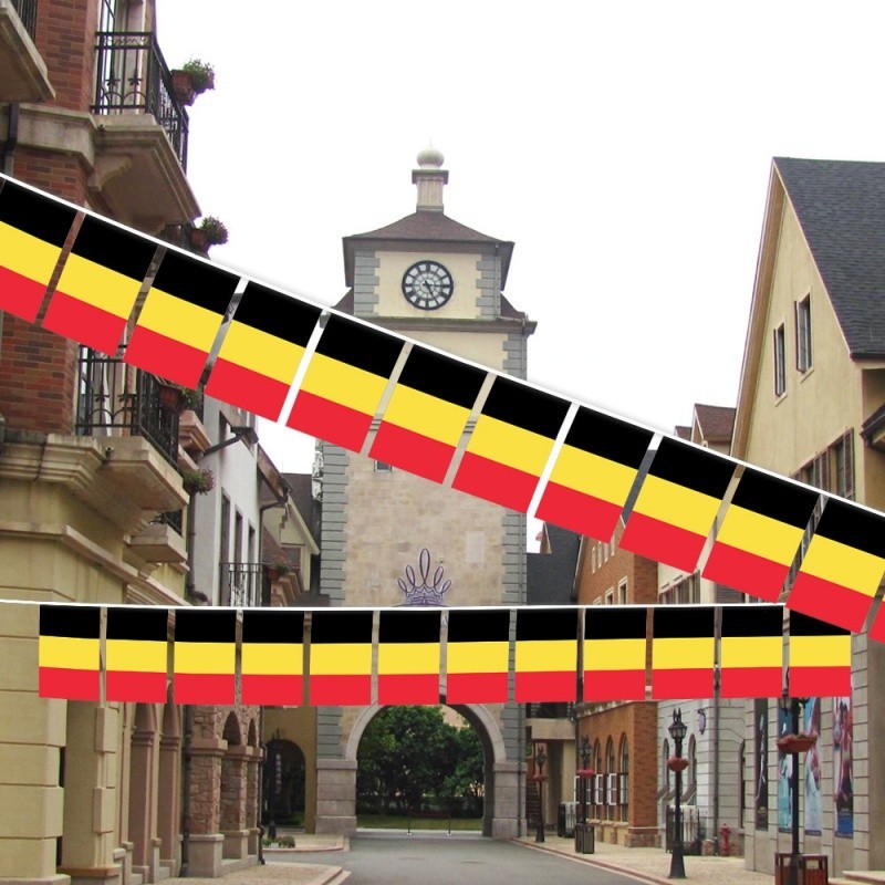 (5 m/20 pieces)Belgium Flag String Banner Flags of the World Bunting ...