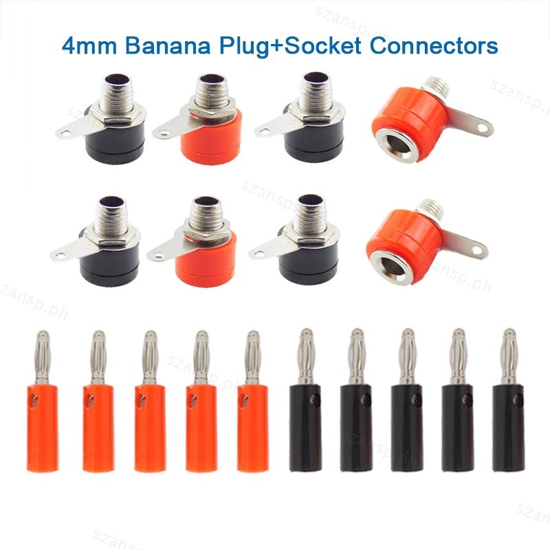 Female Male Connector Plug 4mm Banana Socket Female Insert Connector ...