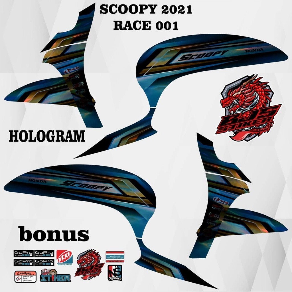 Old satria fu striping - striping sticker sticker polet lis hologram ...