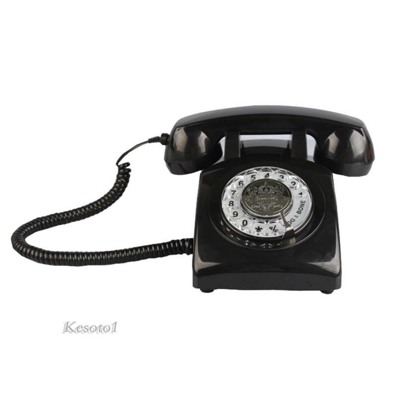[Kesoto1] Retro Rotary Dial Home Phones, Old Fashioned Classic Corded ...