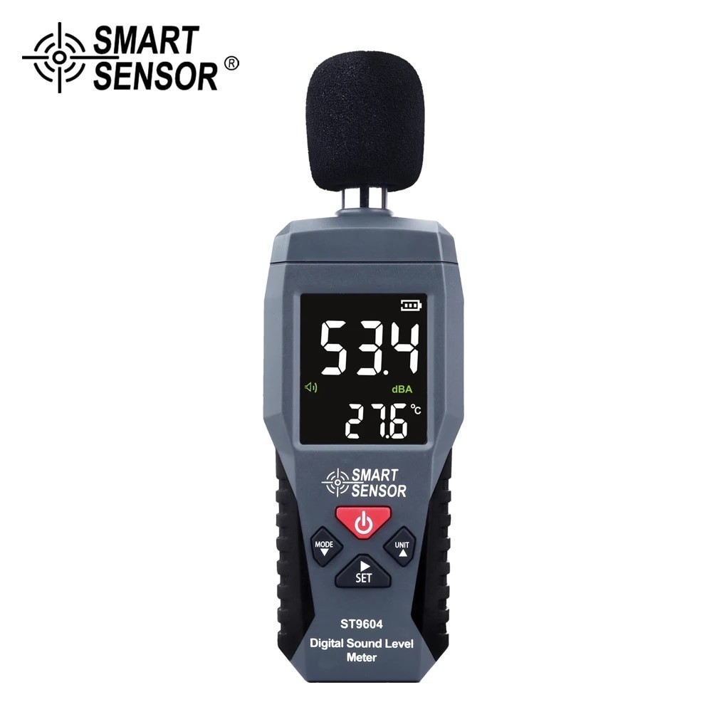 SMART SENSOR Digital Sound Level Meter 30-130 DB Decibel Meter LCD ...