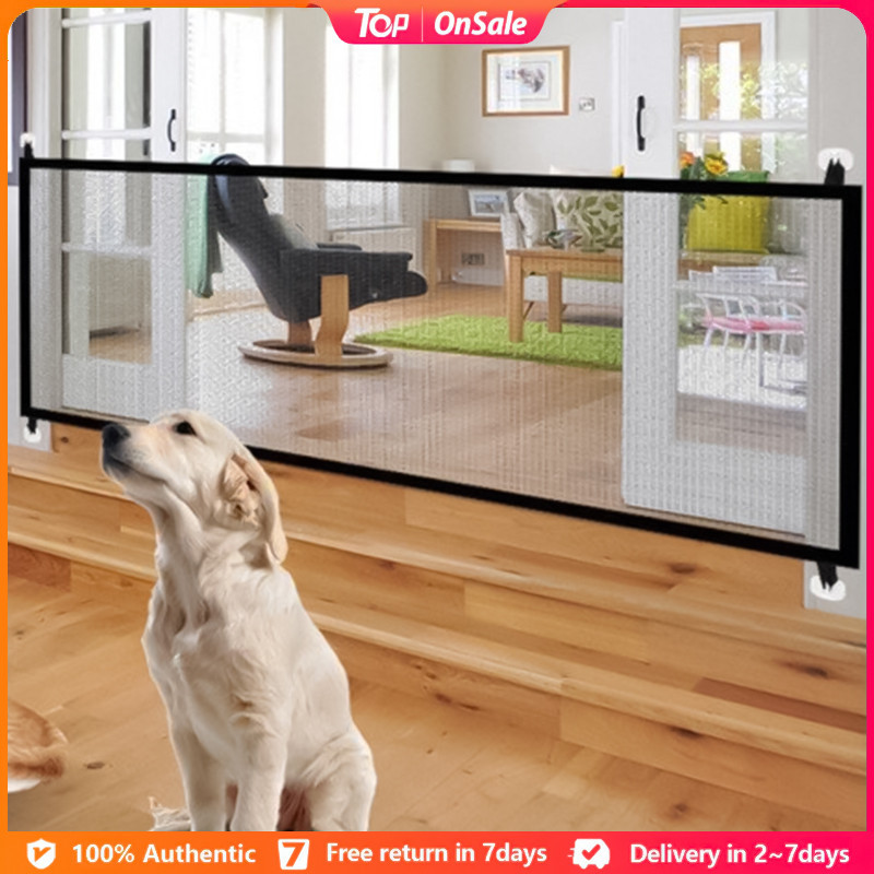 Dog Cat Magic Pet Fence Portable Mesh Net Safe Guard Fences Foldable ...