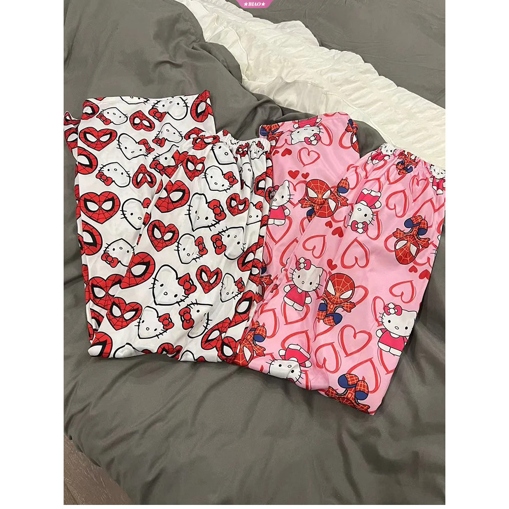 Cartoon Anime Spiderman Hello Kitty Pajamas Sanrio Hello Kitty Couples ...