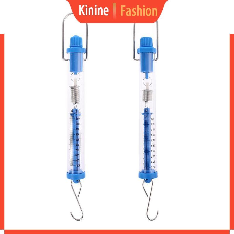 KIN Labs Newton Force Meter Spring Scale Dual Scale Labeled Transparent ...