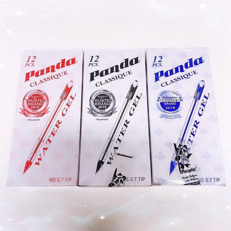 Panda Classique Ball Pen Water Gel 12 Pcs Per Box 0.7 Tip Original 1 ...
