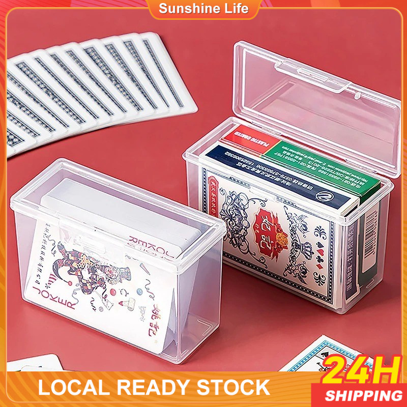 Card Storage Collection Box Transparent Plastic Poker Card Boxes ...