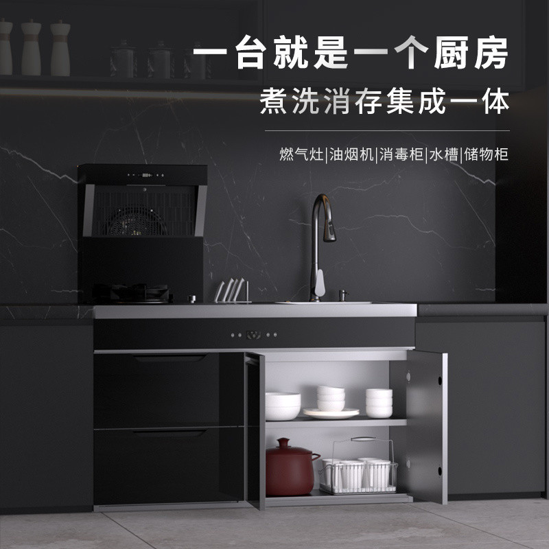 Jingtian CZ1Integrated Stove with Sink, Range Hood, and Induction ...