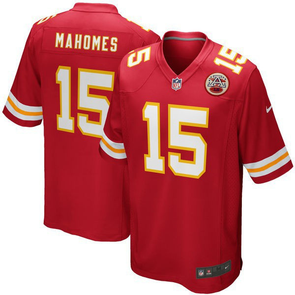 NFL Kansas City Chiefs' 15th Patrick Mahomes jersey men's sports ...