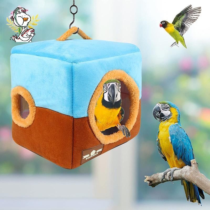 Large Size Parrot Nest House - Winter Warm Bird Snuggle Hut Hanging ...