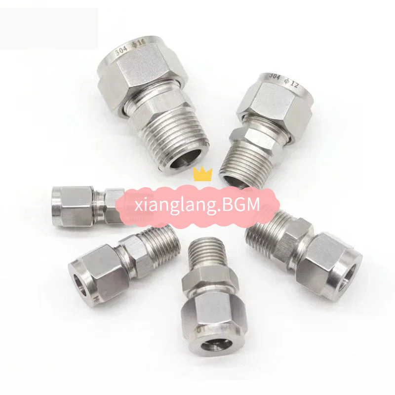 Male NPT Pipe Fittings - SS 304 Stainless Steel Double Ferrule ...