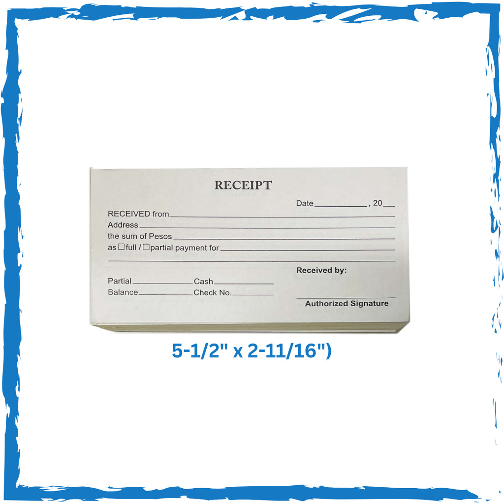 SML Business Form SMALL Receipt 50's x 2Ply (5-1/2" x 2-11/16") | Sold ...
