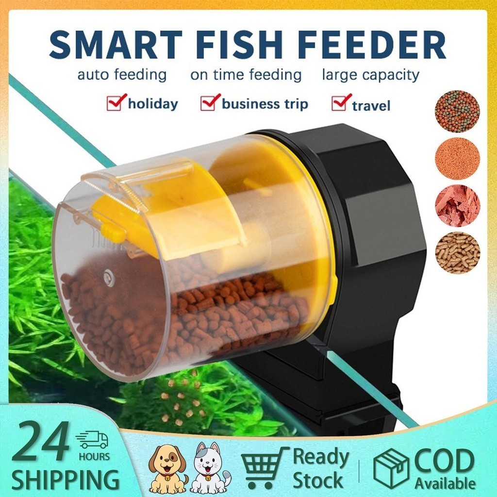 Automatic Fish Feeder Aquarium Feeder Smart Feeder 12/24 Hours ...