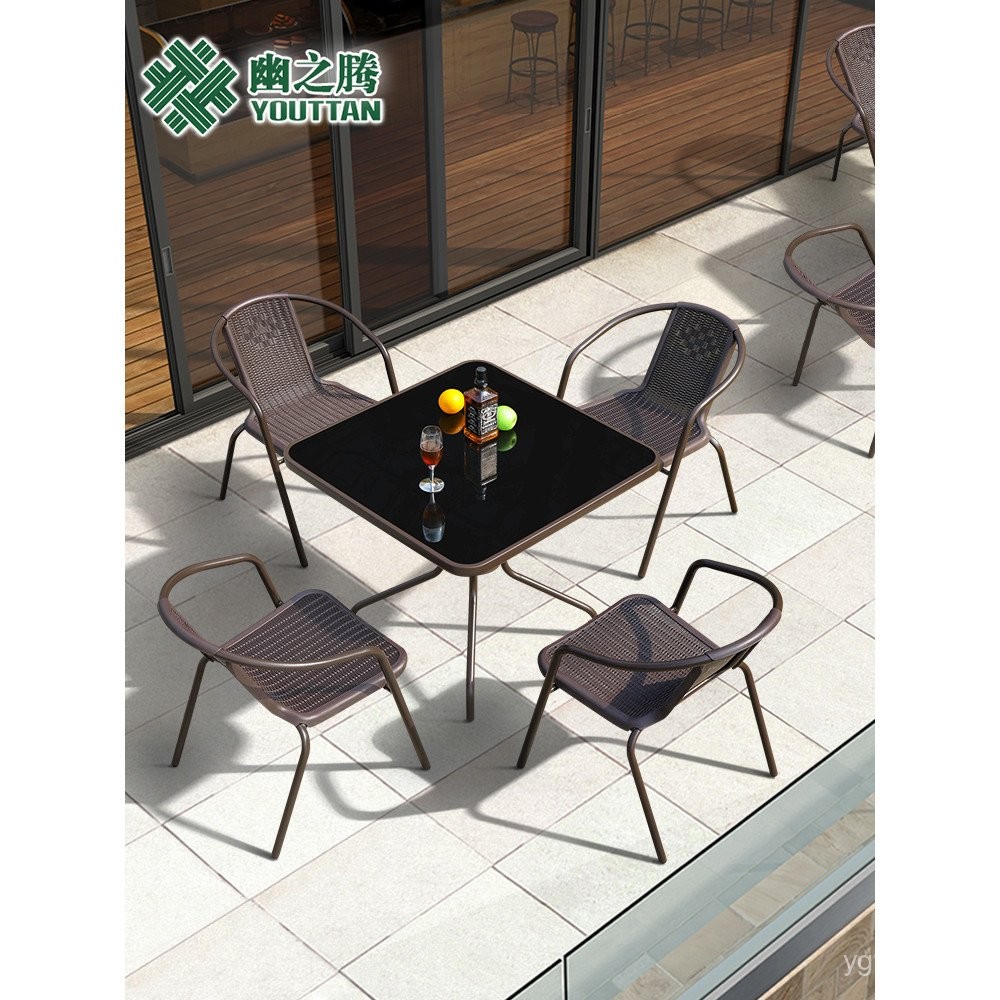 Youzhiteng Outdoor Table and Chair Set for Courtyard Garden Leisure ...