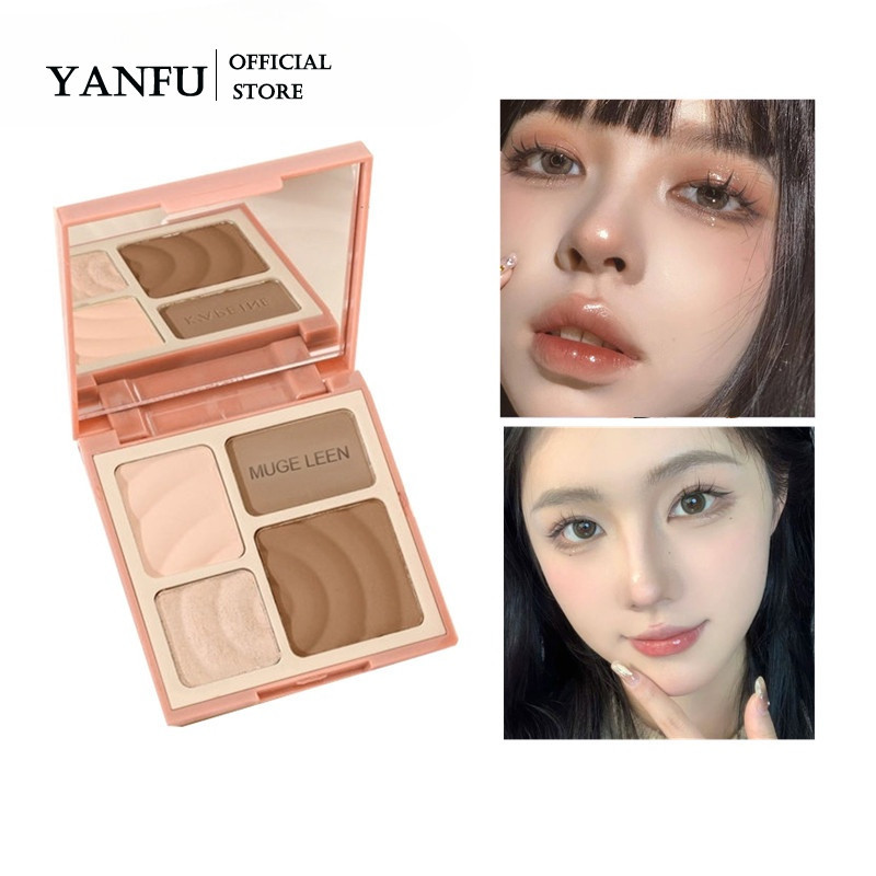 Contouring eye makeup palette with 4 matte colors combined with 3D ...