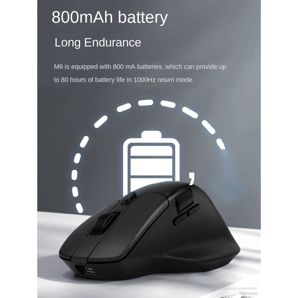 keychron M6 Wireless Mouse 2.4G Bluetooth 3395 Ergonomic Wired Mouse ...