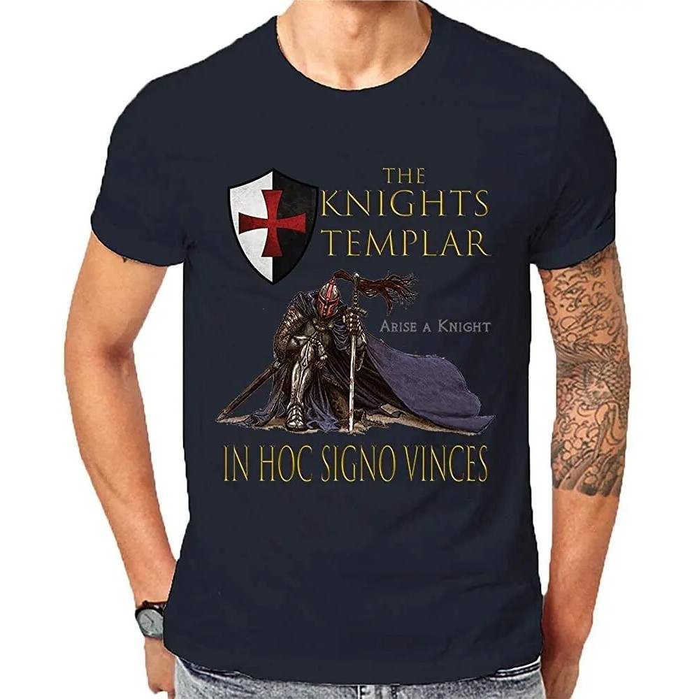 Knights Templar Christian Warrior Bible Oath Tshirt Premium Mens cotton ...