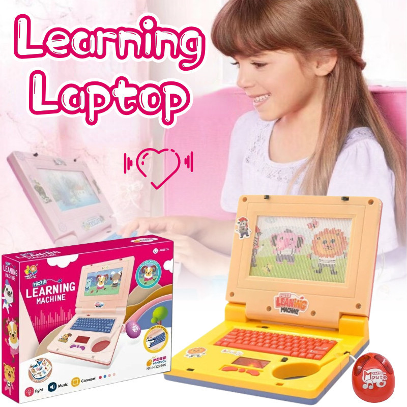 Kids Learning Laptop LED Electronic Learning Machine With Music ...