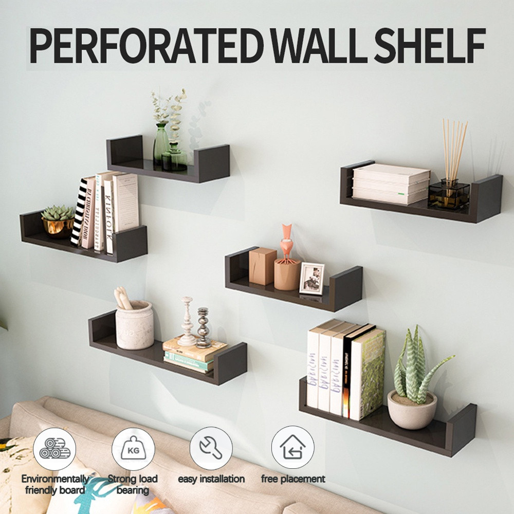 3PCS Floating Wall Shelf Storage Rack Wall Display Organizer ...