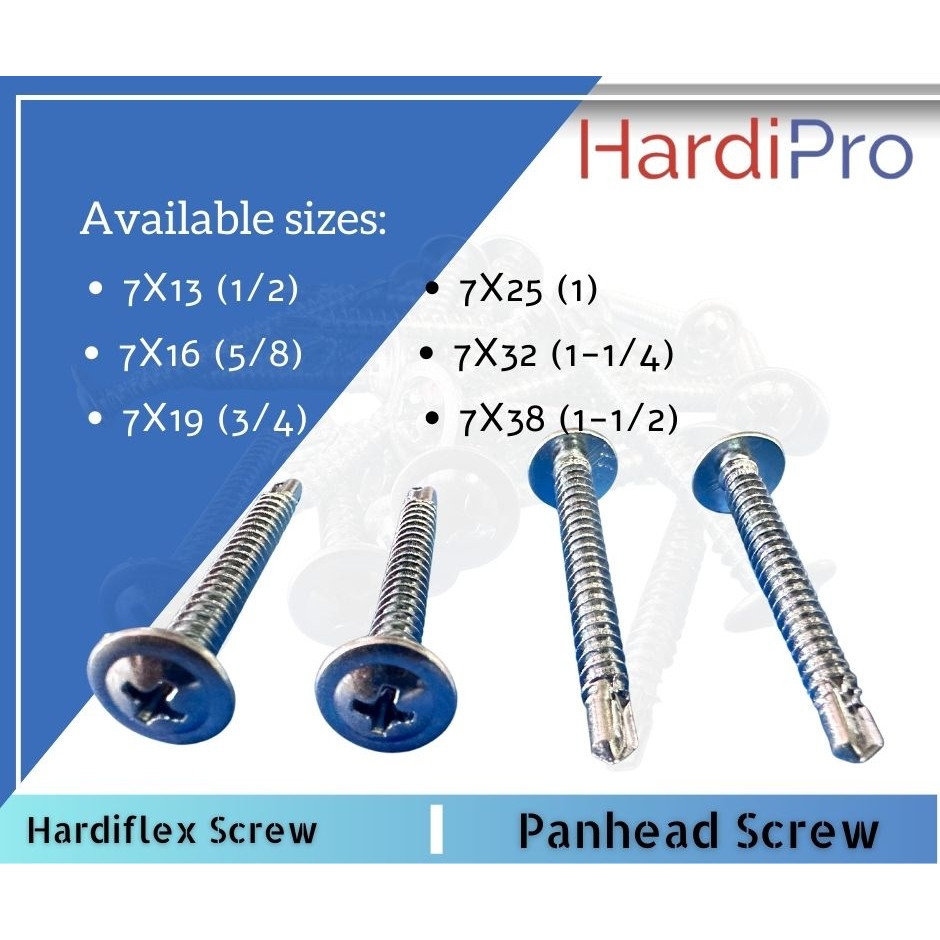 100 pcs Hardiflex Screw/ Window Screw/ Panhead Screw/Flathead Screw for ...